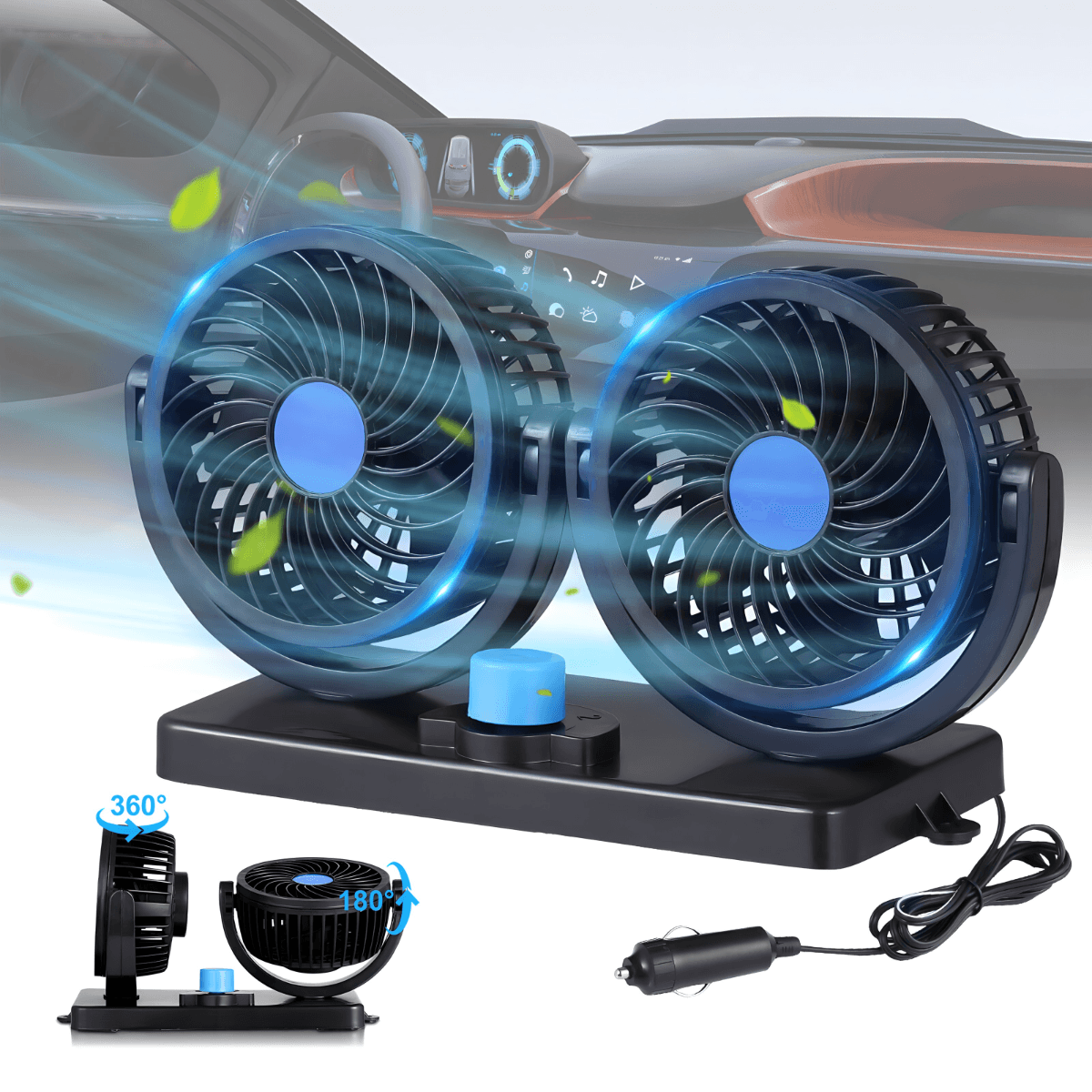 Dupli ventilator za auto 12v HX- T303 – Mango shop